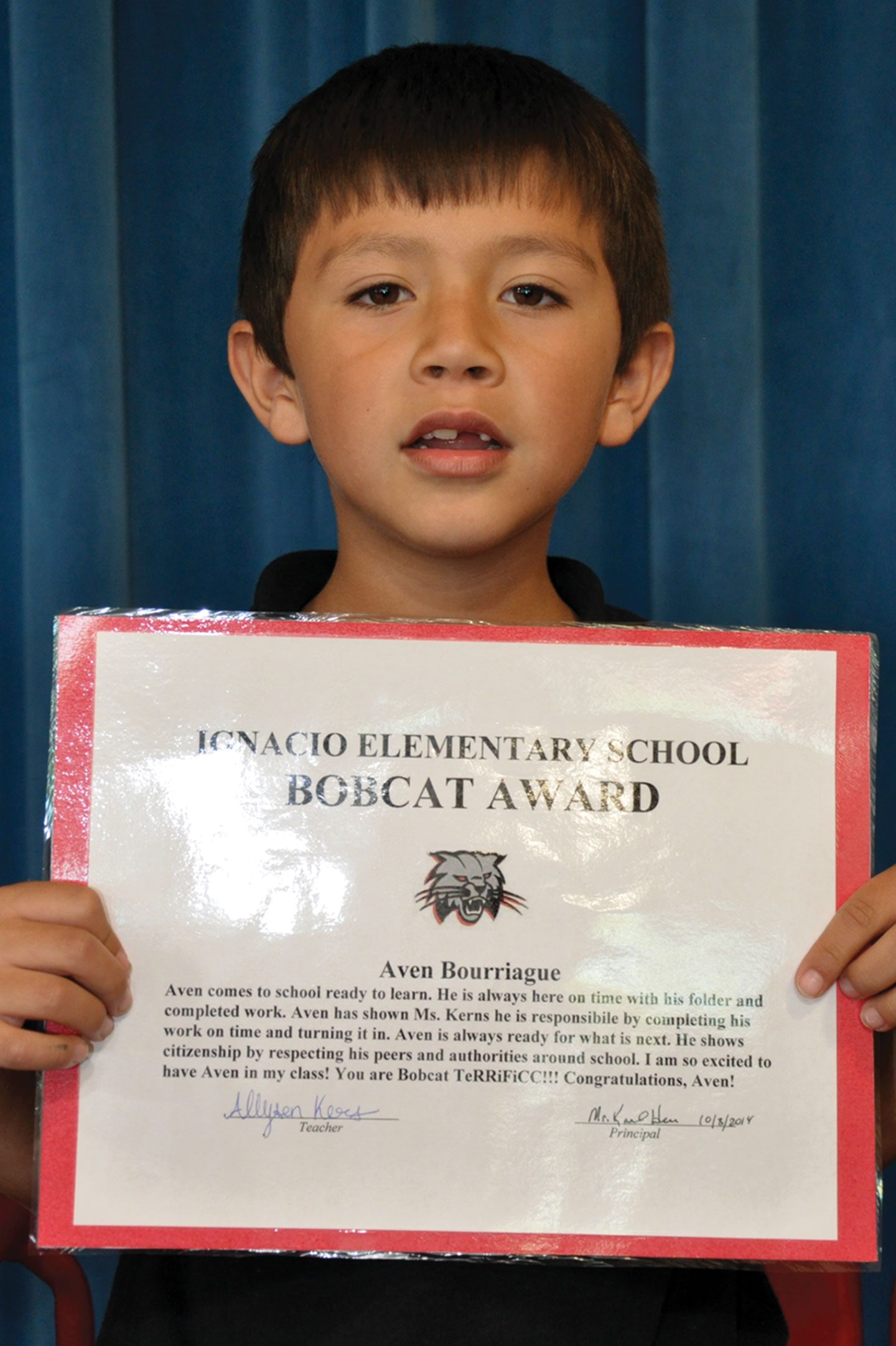 Ignacio Elementary – Bobcat Awards – The Southern Ute Drum