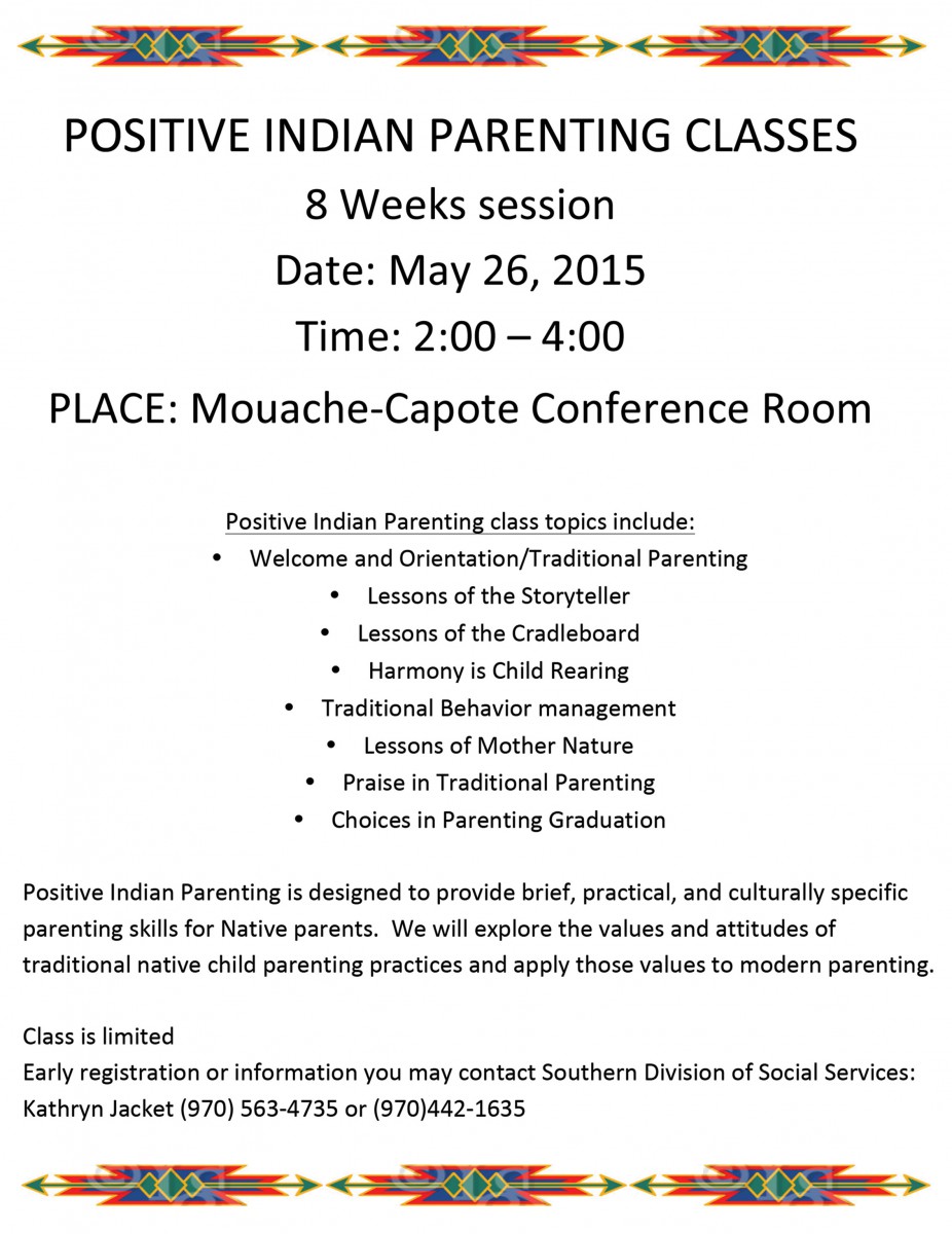 Positive Indian Parenting Classes – The Southern Ute Drum