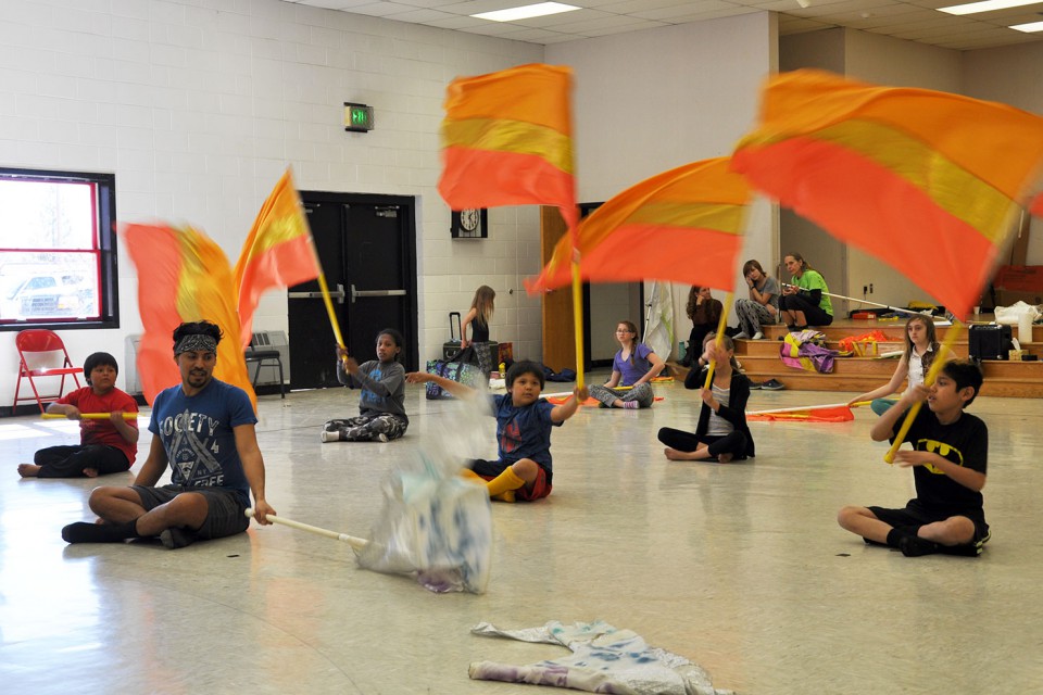 The Southern Ute Drum | WinterGuard practice for Feb. 26 performance