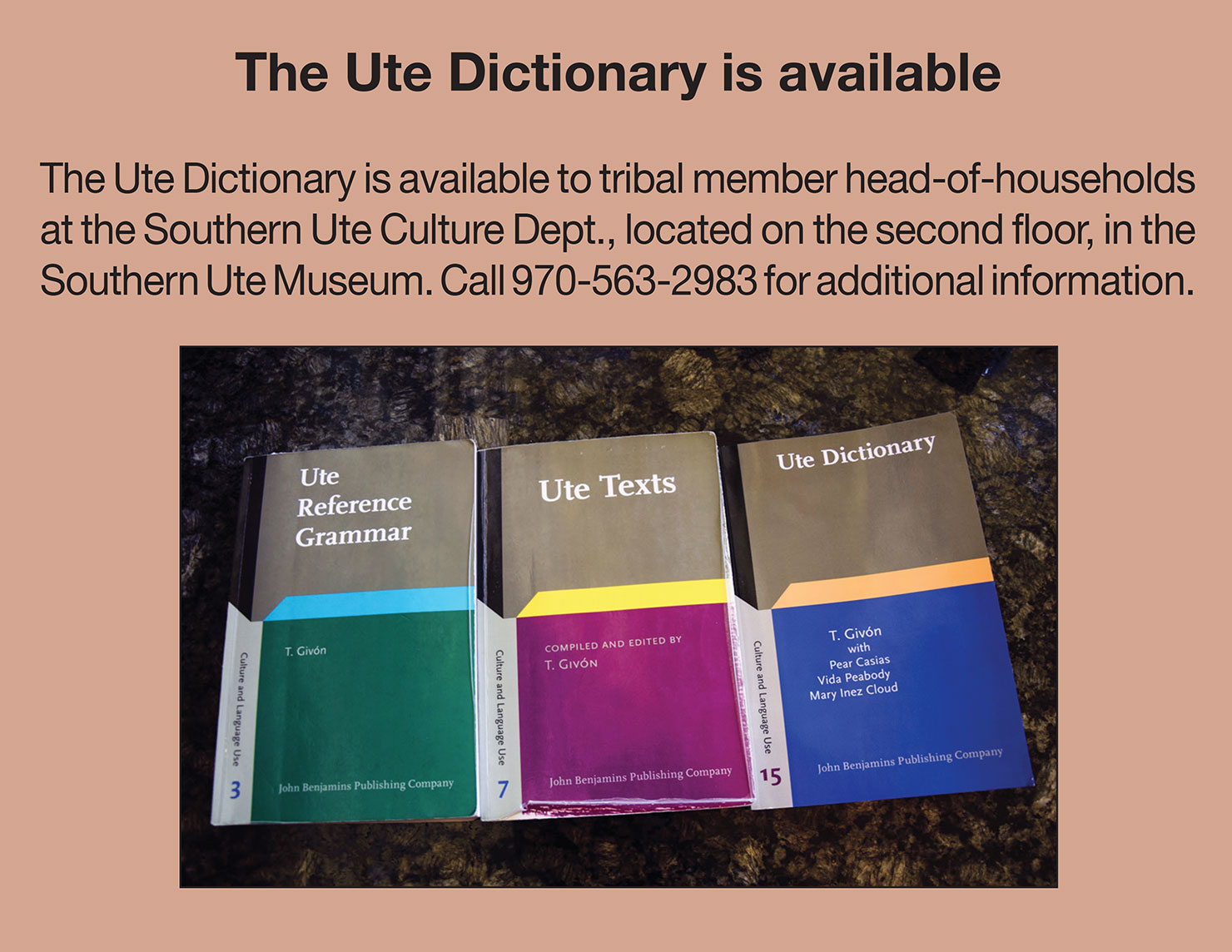 Ute Dictionary available – The Southern Ute Drum