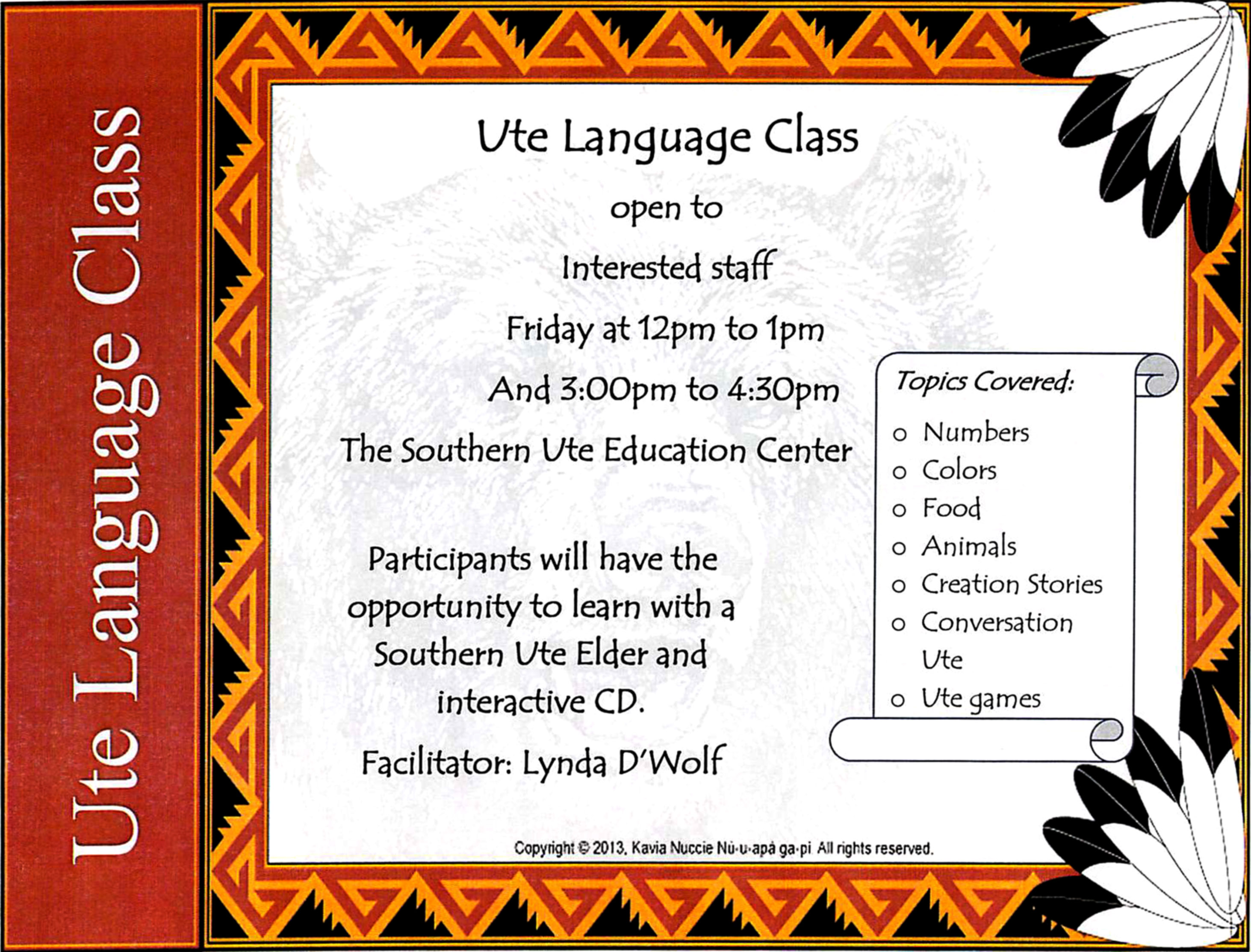 Ute Language Class – The Southern Ute Drum