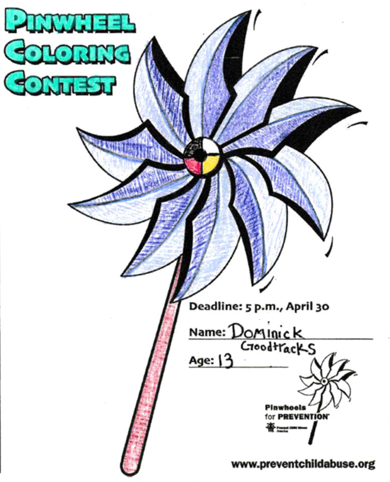 The Southern Ute Drum | Child Abuse Prevention Month: Pinwheel Coloring ...