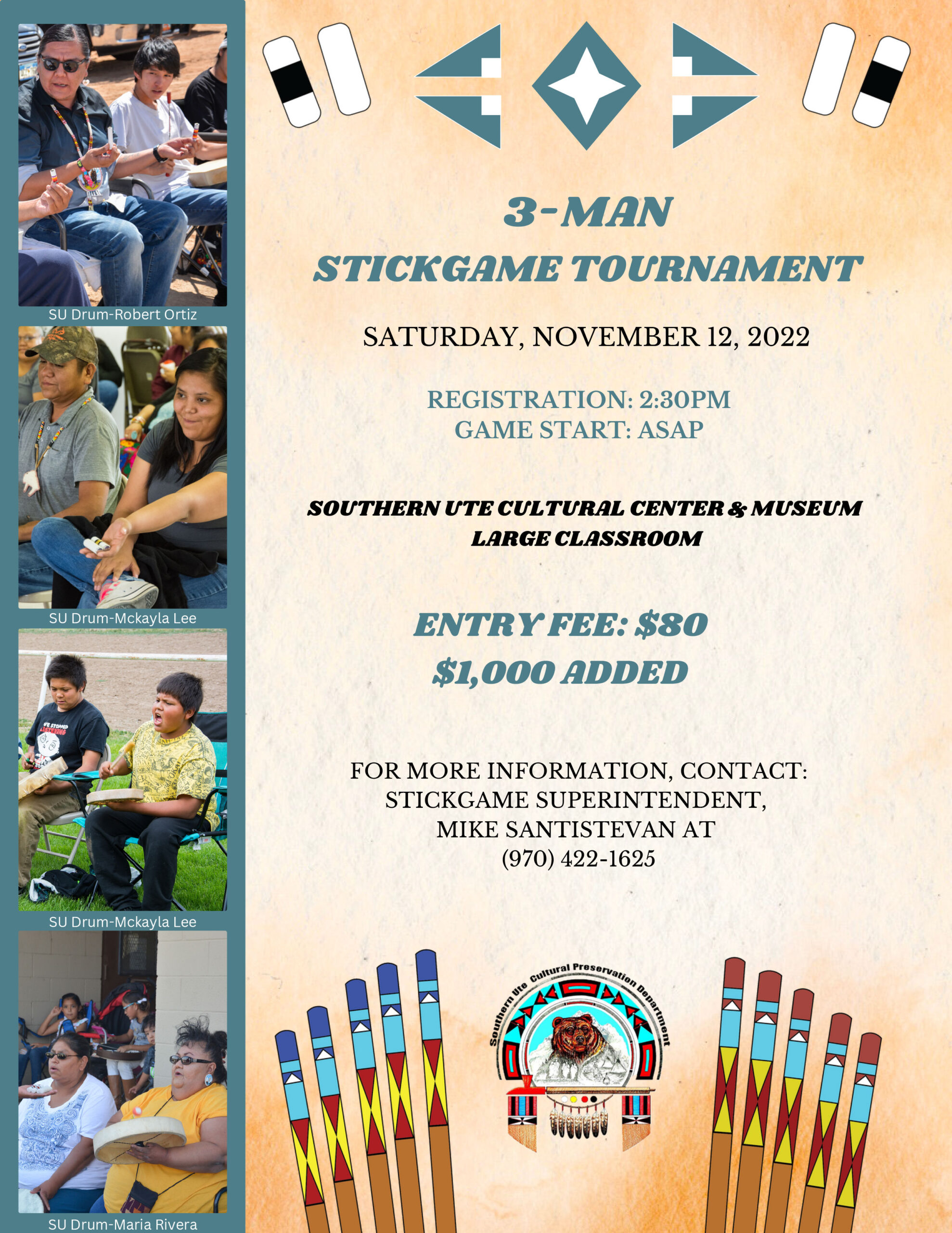 3 Man Stickgame Tournament – The Southern Ute Drum