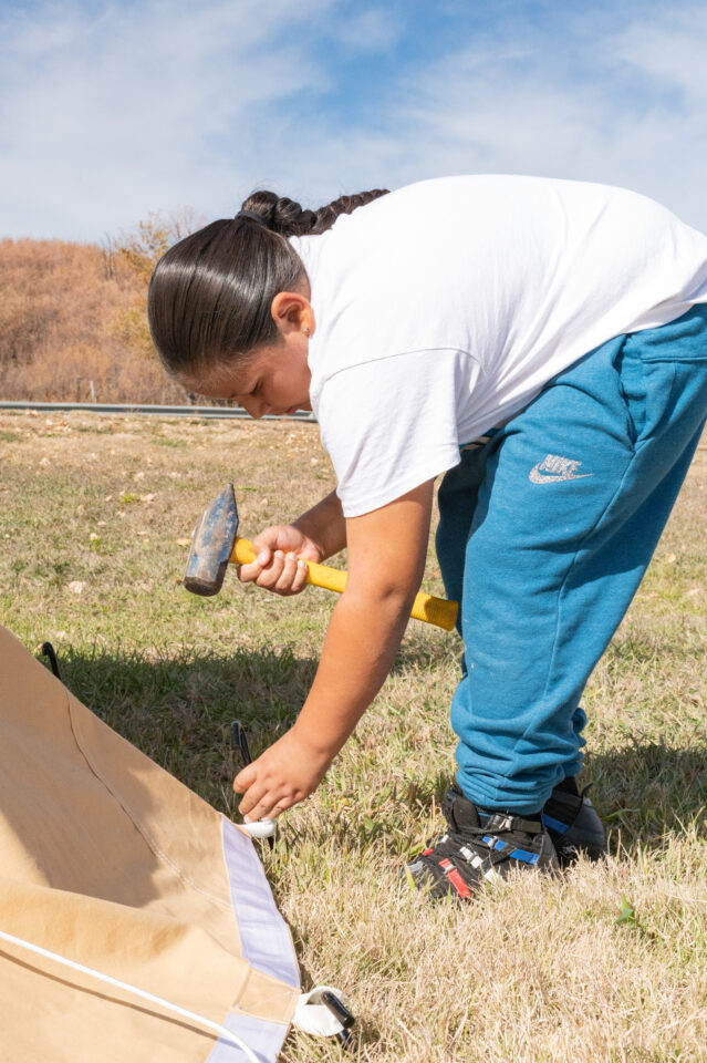 The Southern Ute Drum | Tipi raising at SUCCM