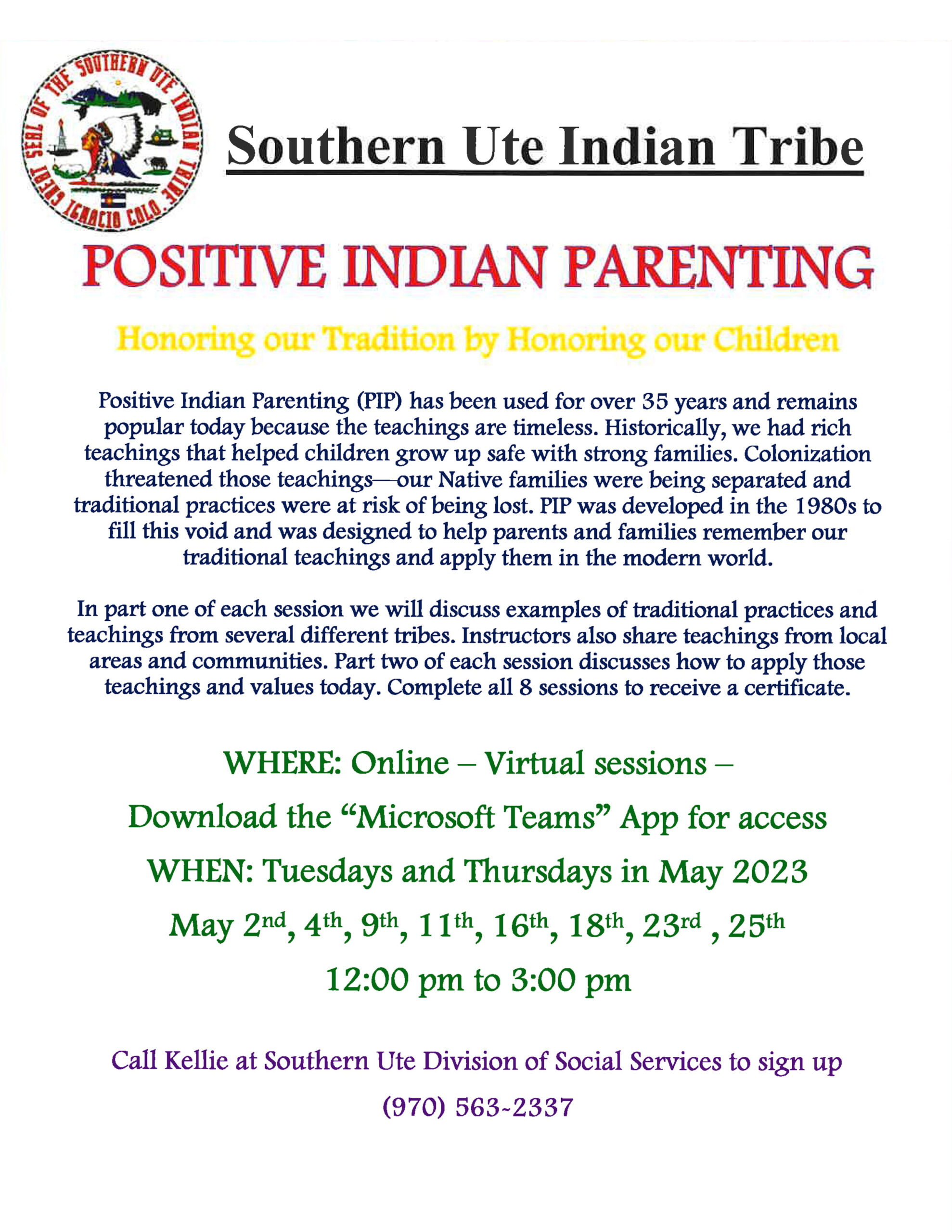Positive Indian Parenting – Online sessions – The Southern Ute Drum