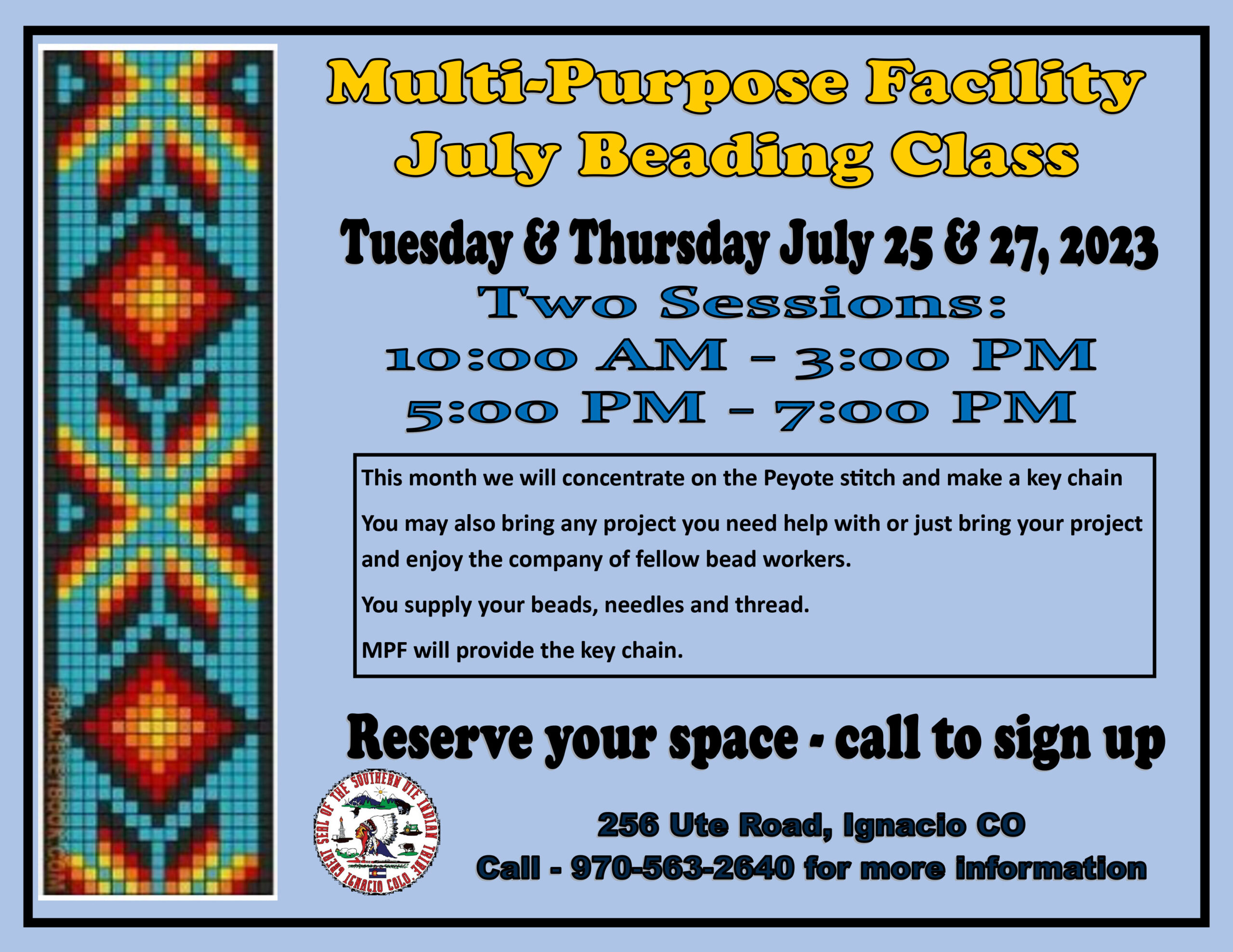 MPF: Beading Class – The Southern Ute Drum