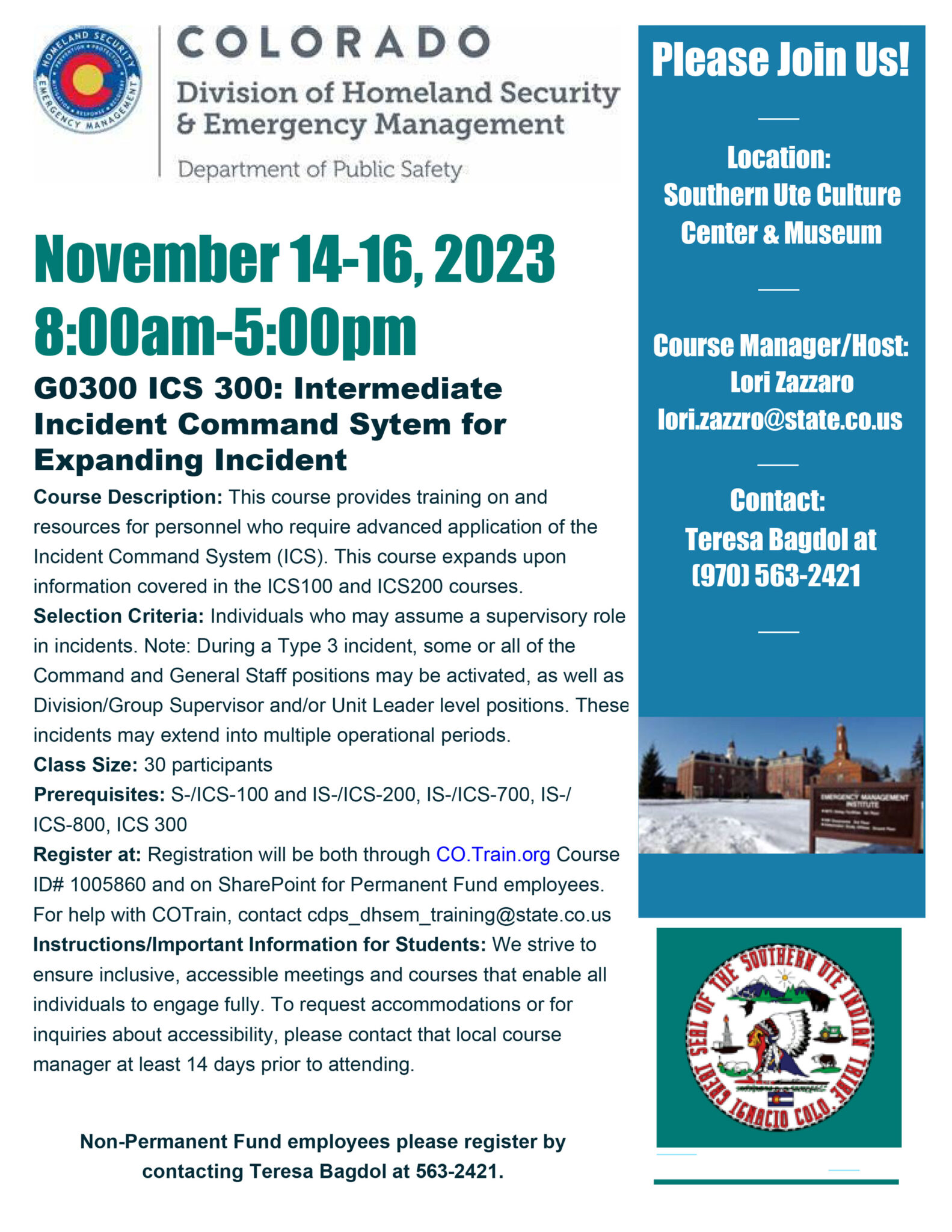 Incident Command System 300 Training – The Southern Ute Drum