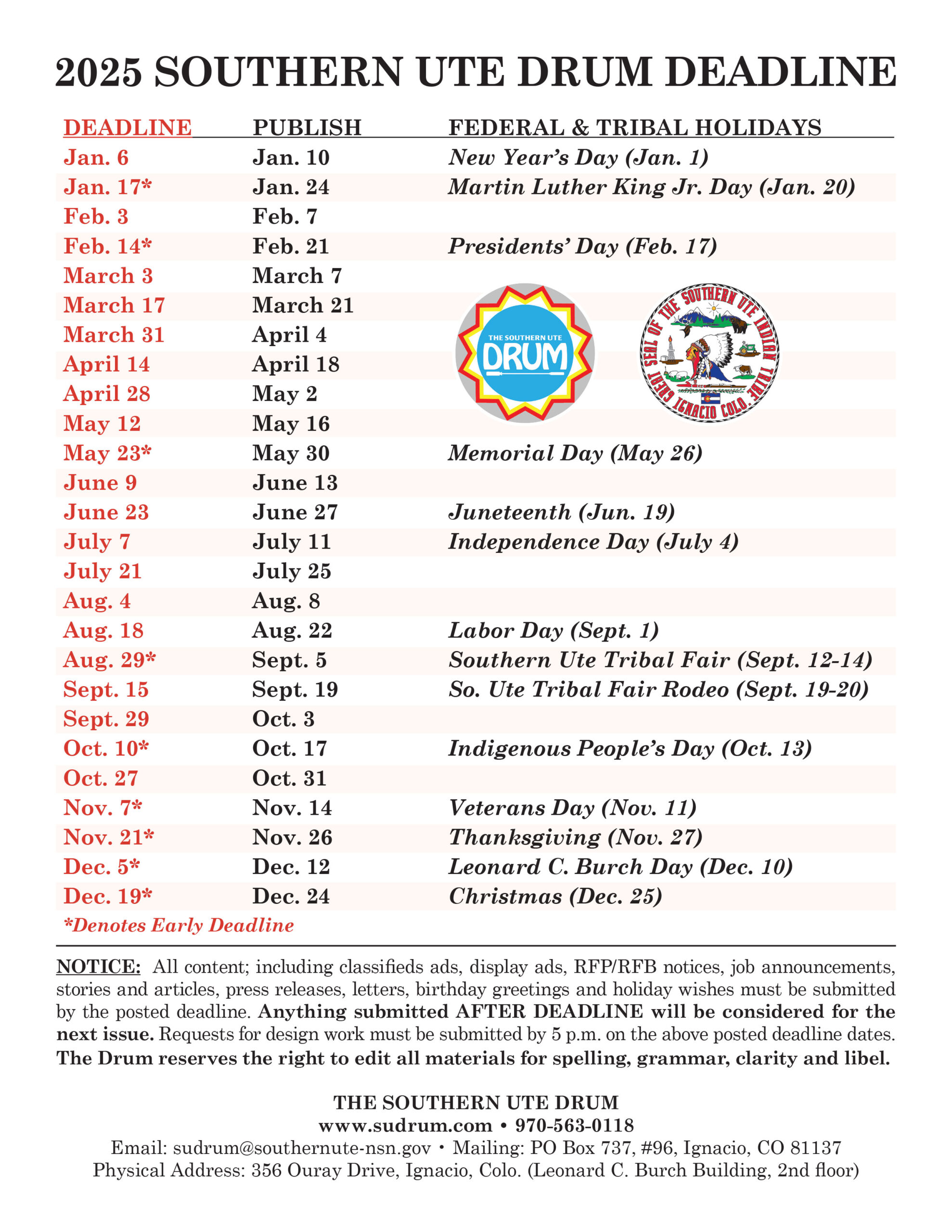 The Southern Ute Drum 2025 Advertising Packet – The Southern Ute Drum