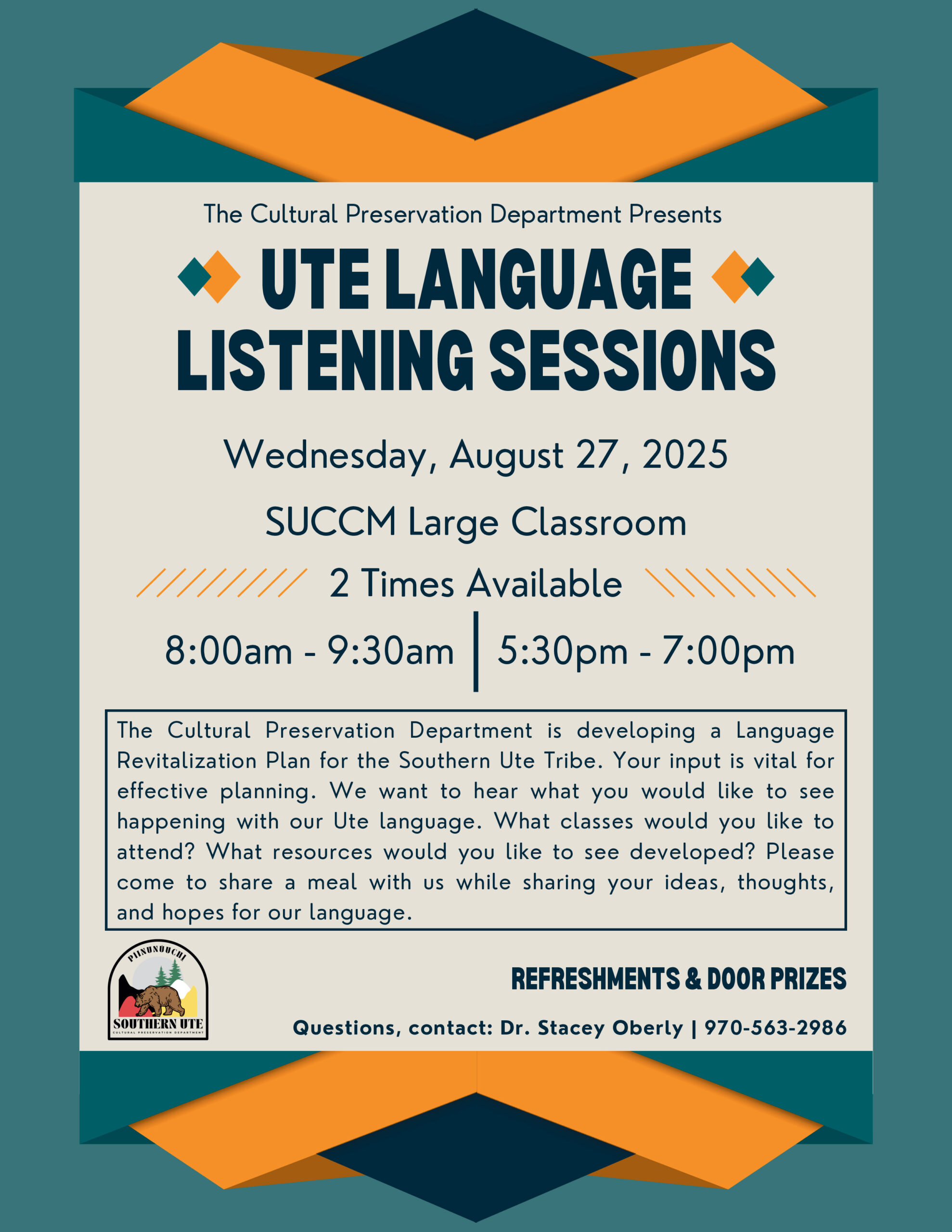 Ute Language Listening Sessions – The Southern Ute Drum