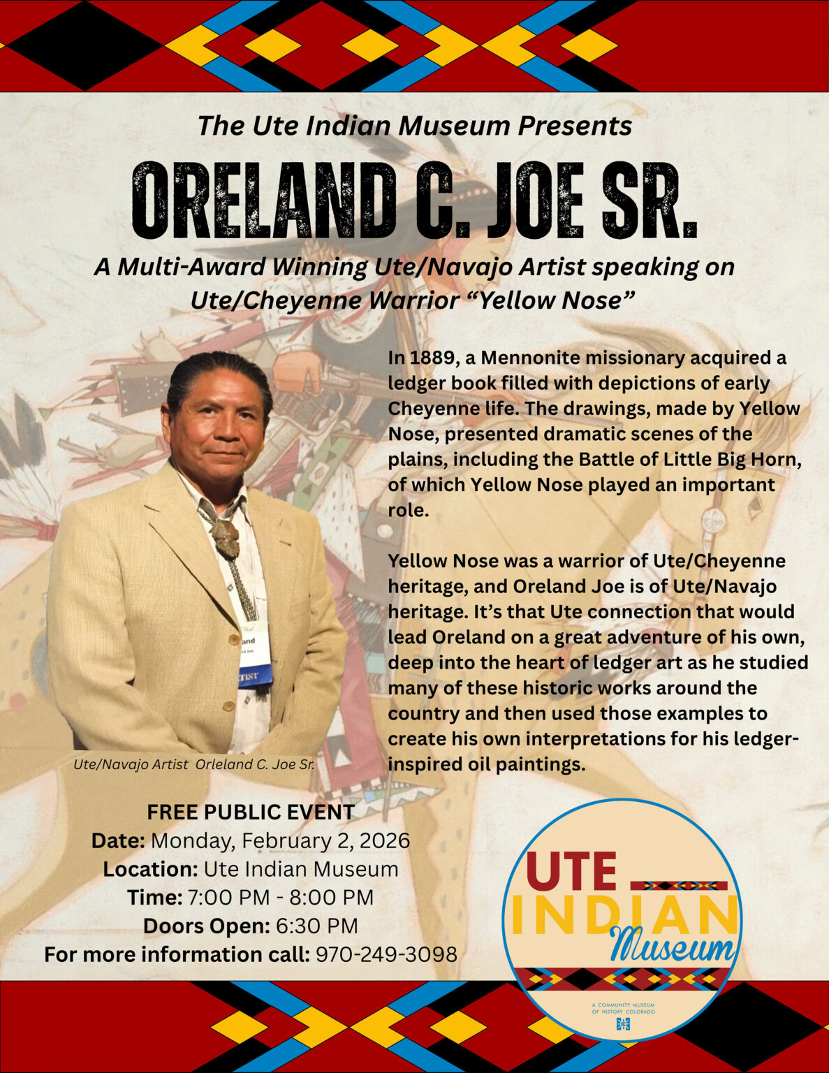 Ute Museum Presents: Oreland Joe Sr. – The Southern Ute Drum
